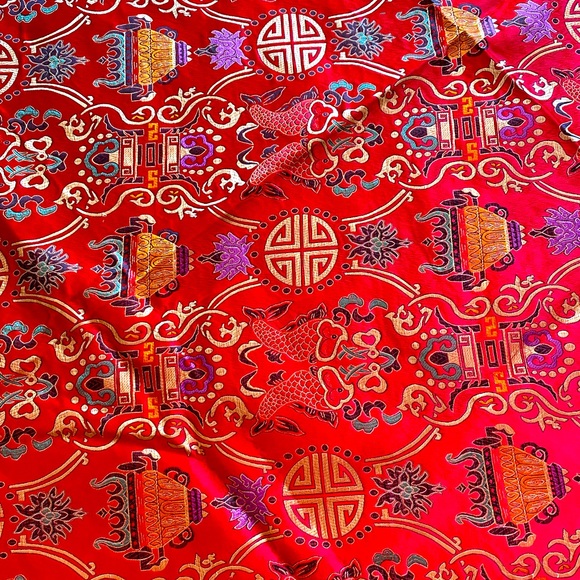 Dining | New Silk Red Round Tablecloth 68 Round | Poshmark